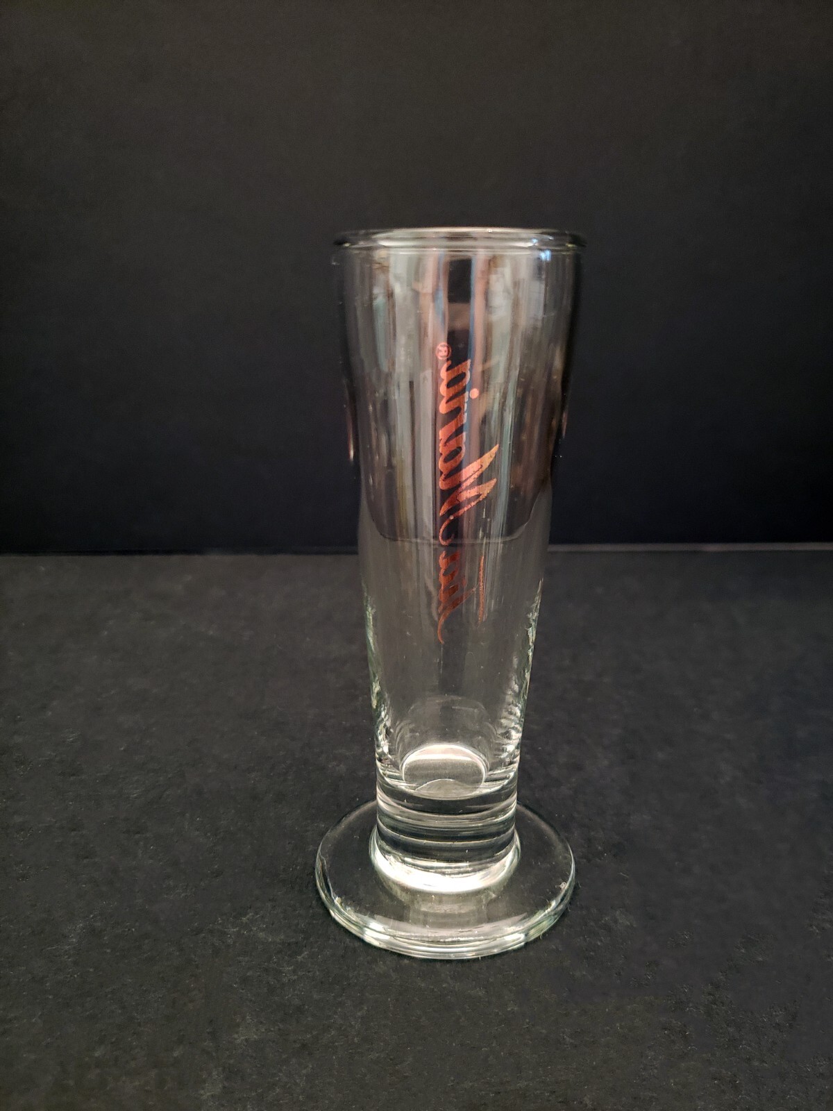 Tia Maria Shot Glass Long Gold Script Barware Footed Vintage | eBay