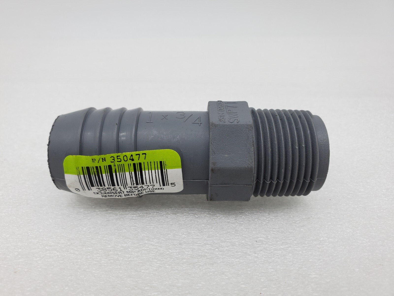 ASTM D2609 SWP71 Straight Adapter 3/4" NPT Male to 1" Hose Barb | eBay