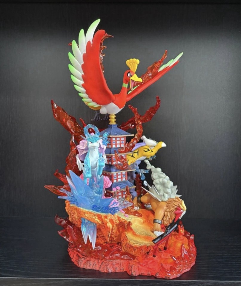 Pokemon Ho-Oh Raikou Entei Suicune Unown Figure Statua da Collezione ...
