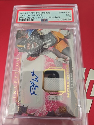 2024 Topps Inception Payton Wilson Provenance Patch Autograph Card | eBay