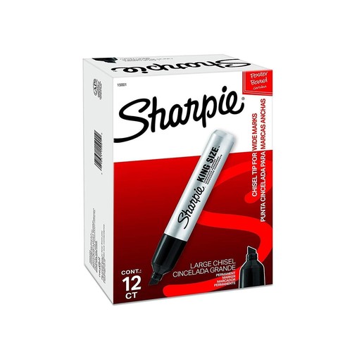 Sharpie Chisel Tip Pro Permanent Markers, King Size Black, 24-Count | eBay