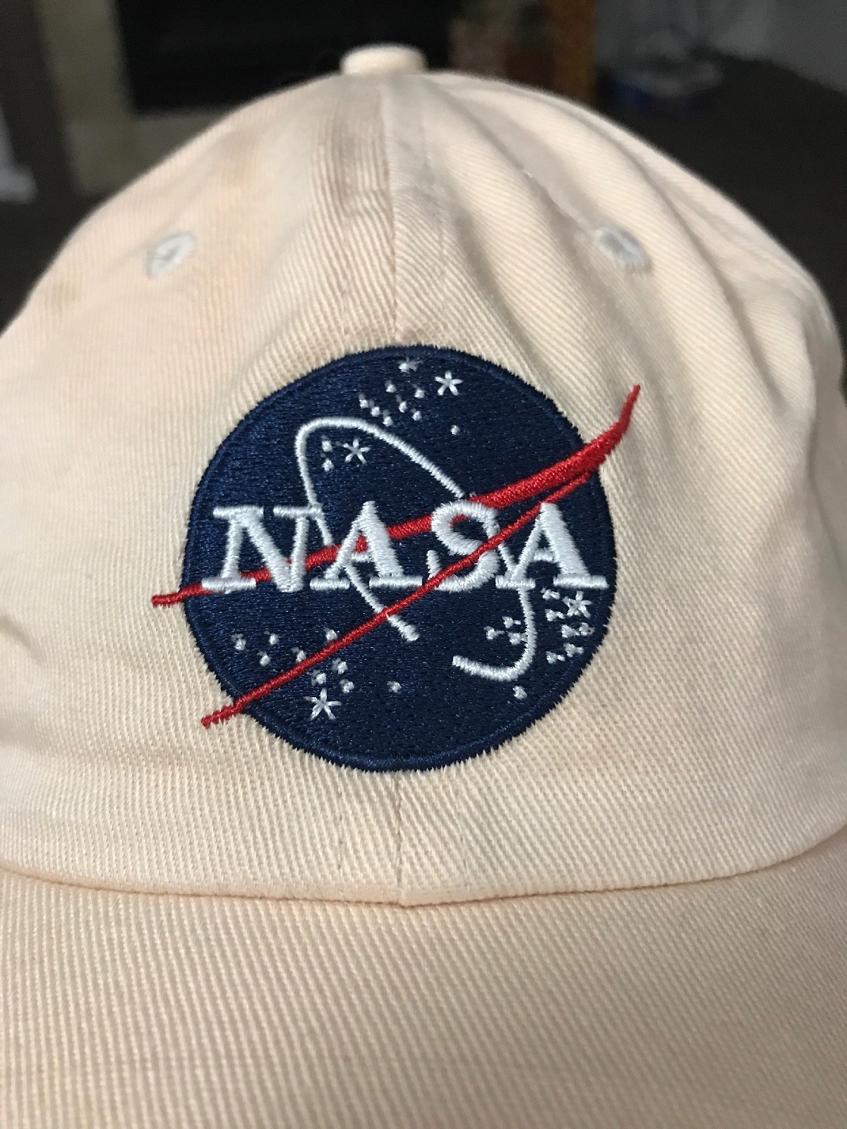 NASA Space Shuttle Light Peach Creme Baseball Cap Hat - Gem