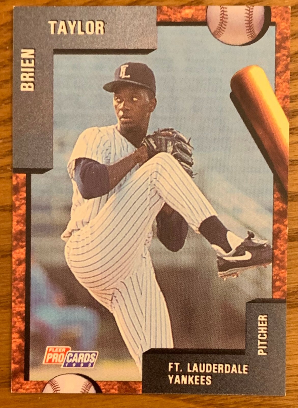 BRIEN TAYLOR, '92 PRO CARDS, MINOR LEAGUE ROOKIE CARD, RARE ! YANKEES ...