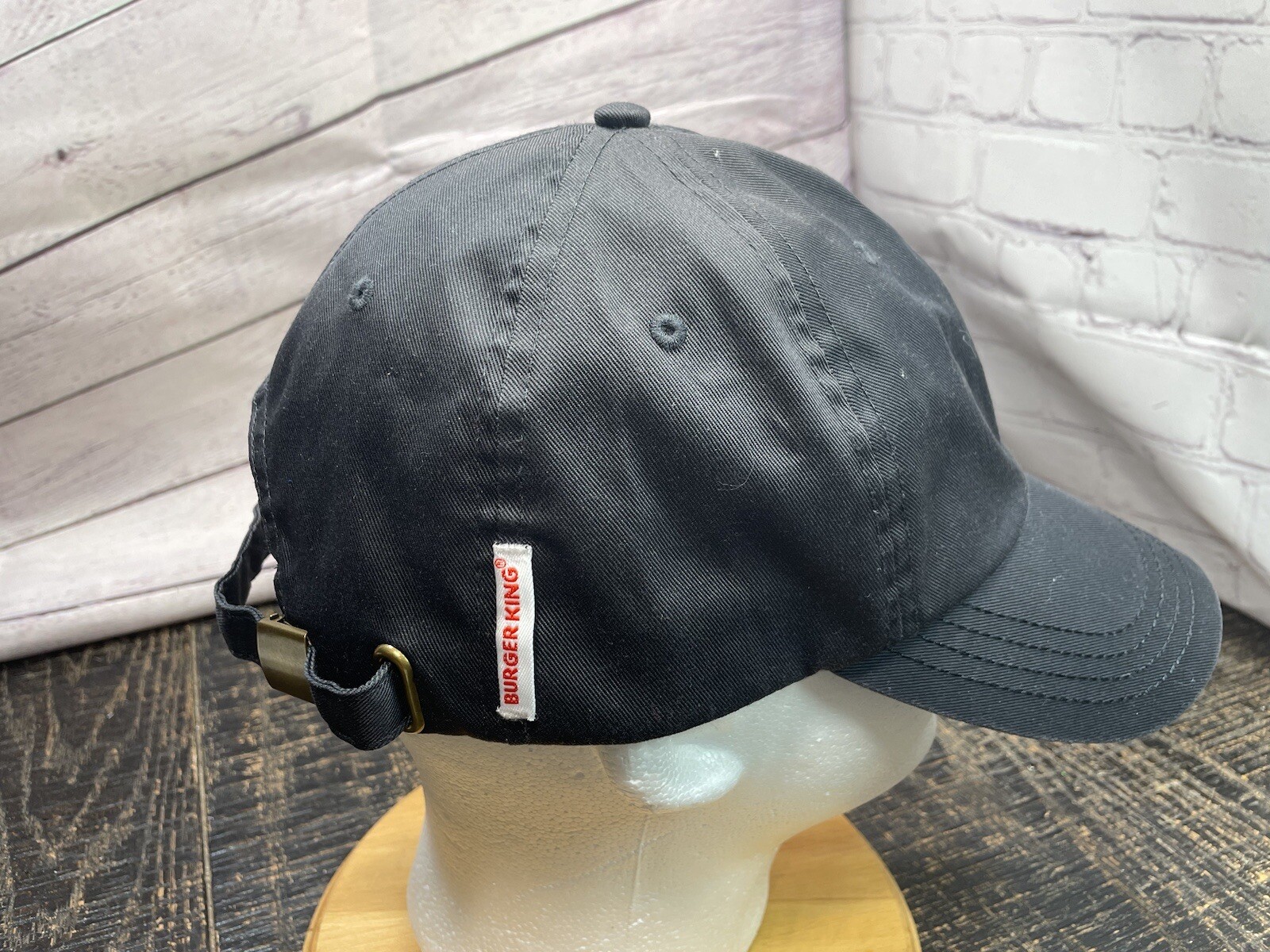 GENUINE BURGER KING Employee Crew Cap Black Adjustabl… - Gem