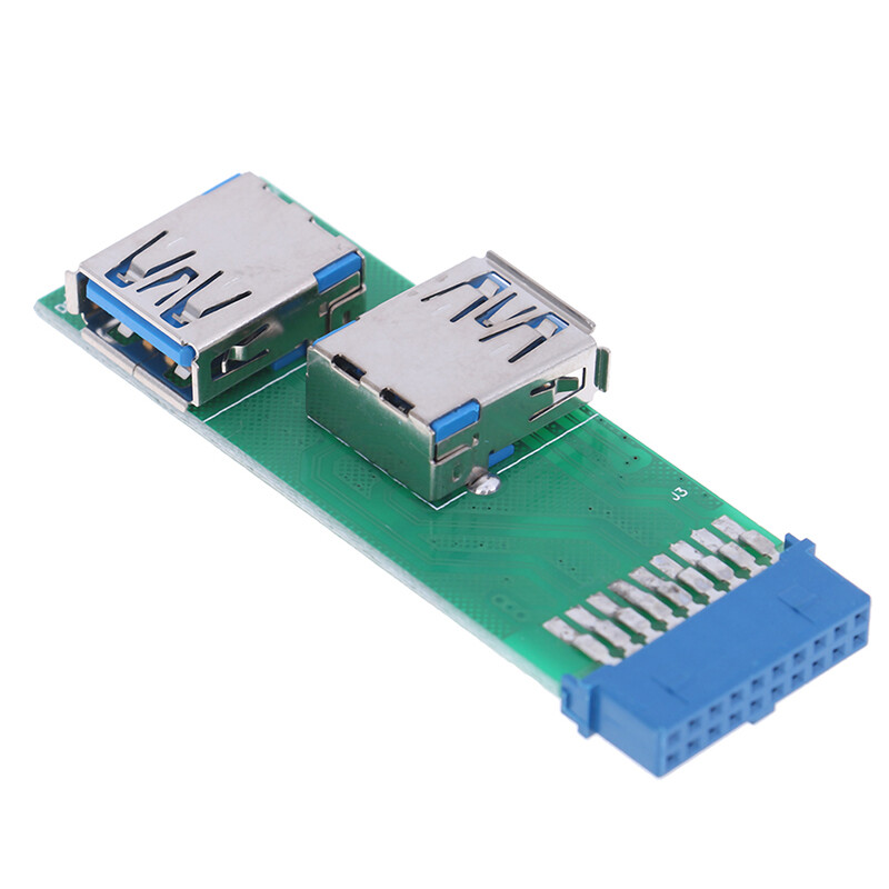 1Pc Internal Mainboard 2 Ports USB 3.0 Female to 20 Pin Female Header ...