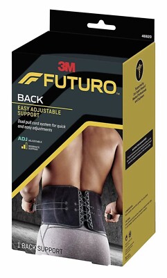 Futuro Back Support Adjustable Lumbar Breathable Comfortable ...