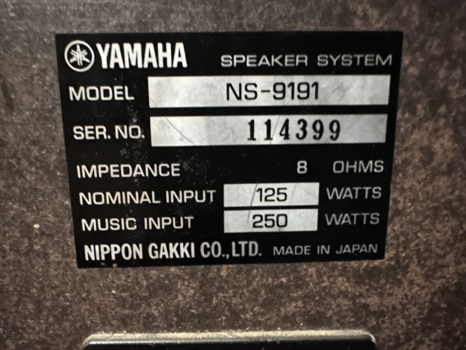 YAMAHA+NS-9191+TWEETER+HORN+3.25%22+SPEAKER+JA-0252+AUDIO+TESTED ...