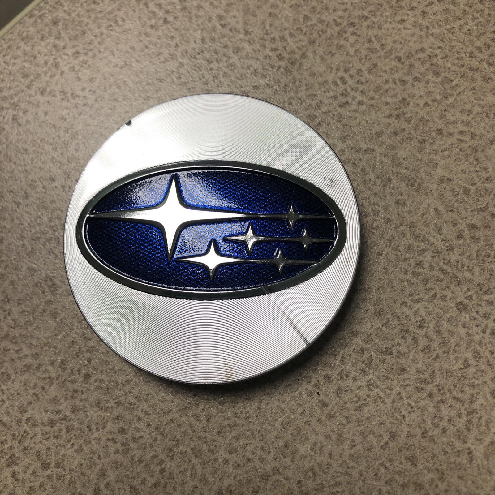 1 Pcs Silver Blue 59mm Wheel Center Hub Caps Subaru 2006-2015 Forester ...