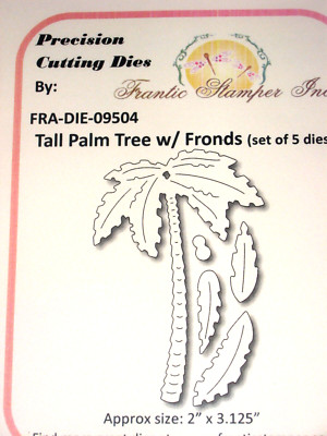 FRANTIC STAMPER - "TALL PALM TREE W/ PRONDS" (SET - 5) FRA9504 CARDS ...
