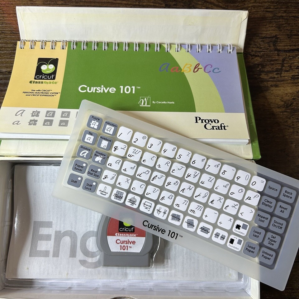 Cricut Cursive 101 Cartridge Alphabet Numbers Classmate Creative Crafts ...