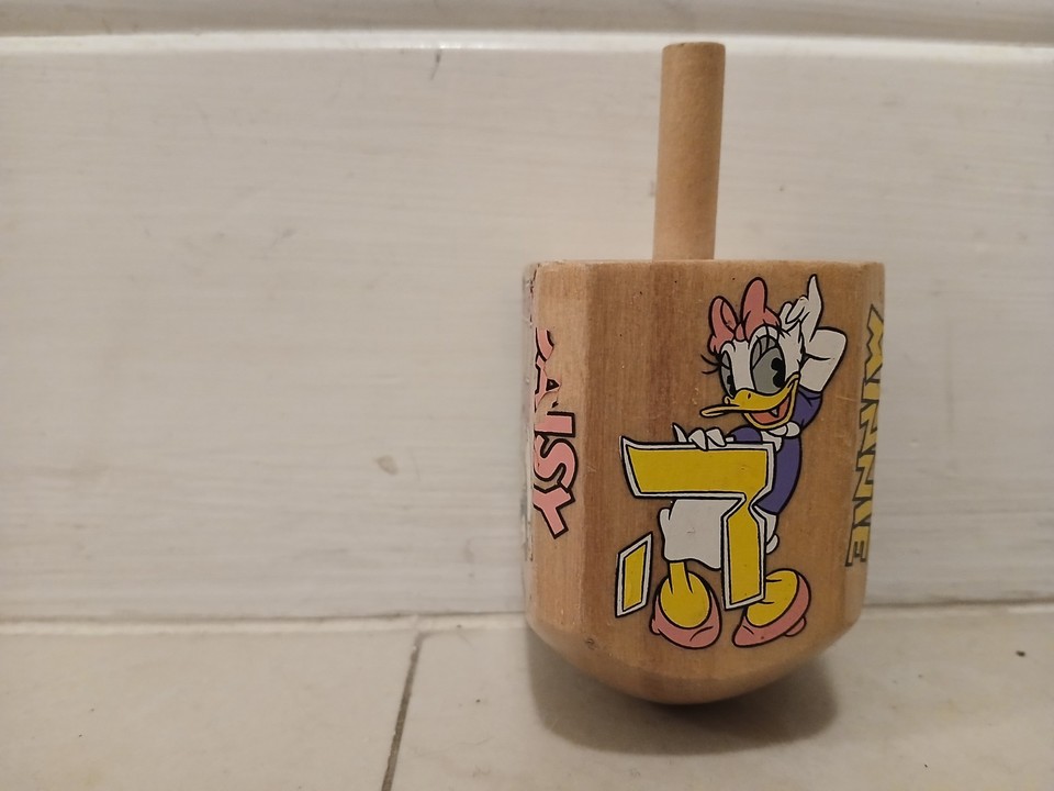 Disney Mickey & Co. Wooden Dreidel Mickey, Donald, Minnie | eBay