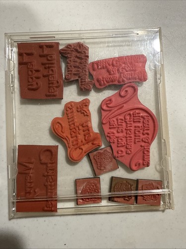 lot of red rubber stamps…Cling Mount..Used | eBay