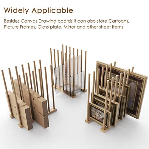 Art Storage Rack, Wood Storage Stand for Canvas Boards, Panel, Frame ...
