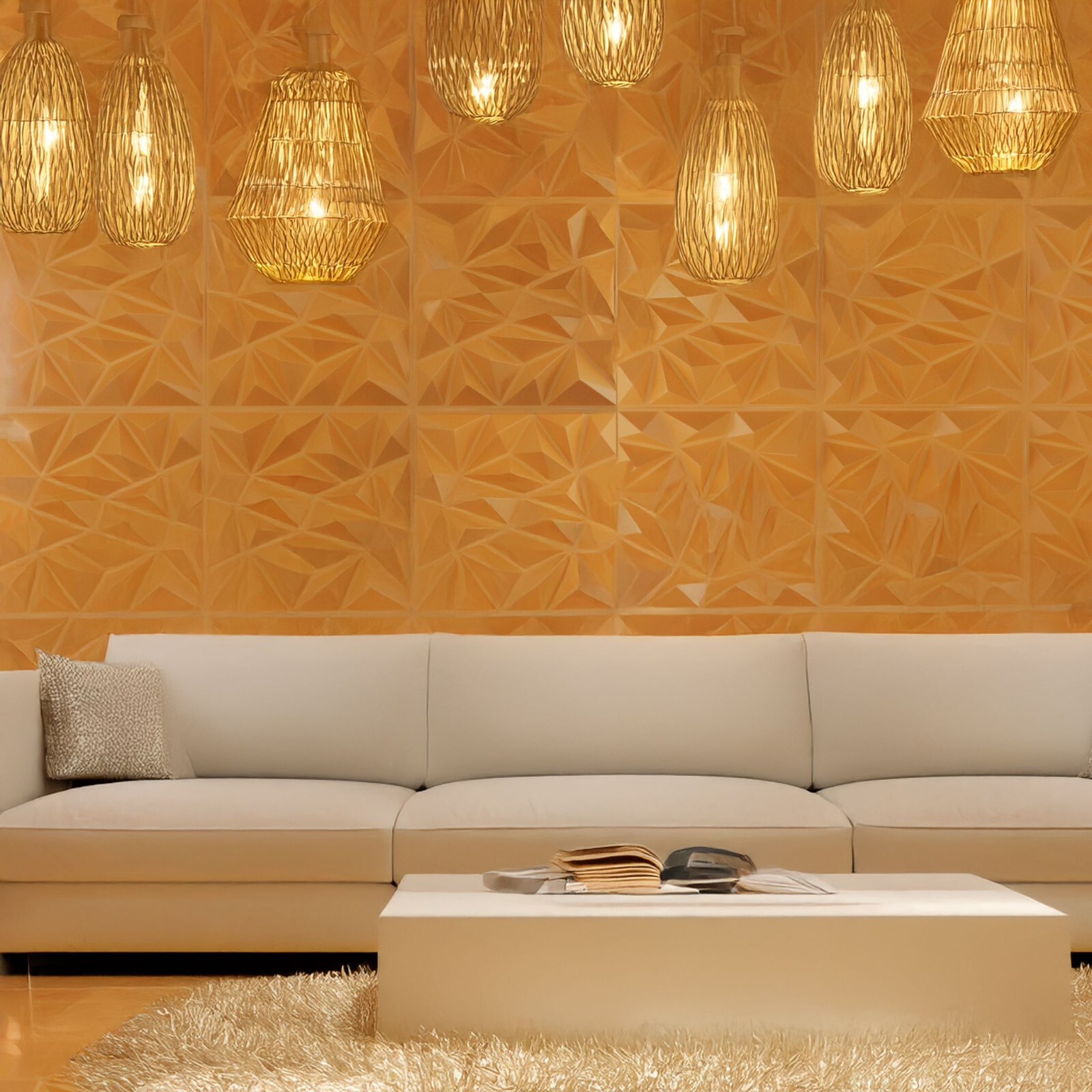 10Pack 3D Wall Panels Wall Decor Tiles Textured Design PVC Waterproof ...