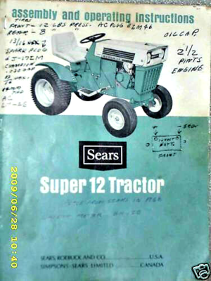 917.25311 Sears Suburban SS12 Tractor-Owners Manual on CD (USB ...