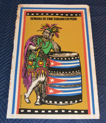 1985 Cuban Original Silkscreen Movie Poster.Peru Cinema.Peruvian ...