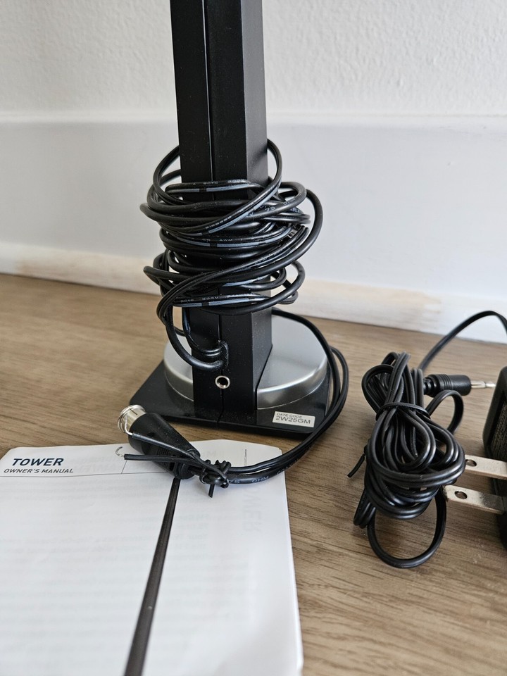 TERK Tower Amplified AM/FM Stereo Indoor Antenna, briefly used, in-box ...