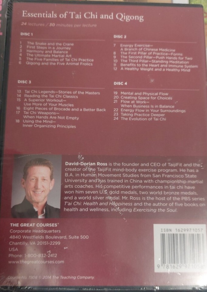 Essentials of Tai Chi and Qigong by David-Dorian Ross (2014, DVD) New ...