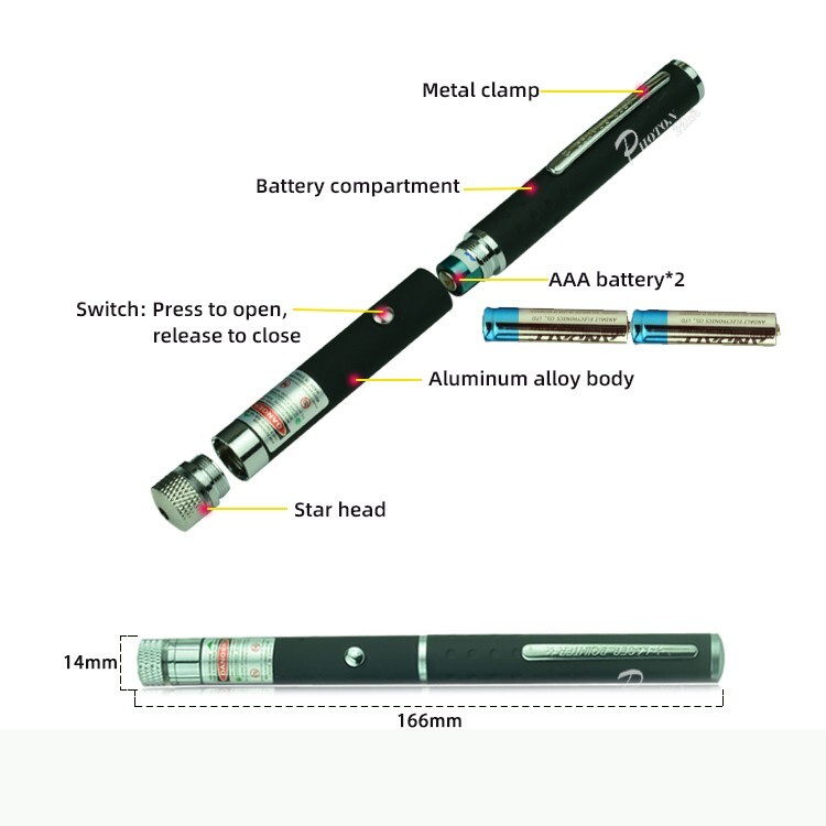 Photon Flick 2 Pack Laser Pointer Pen High-Power Long-Range Cat Laser ...