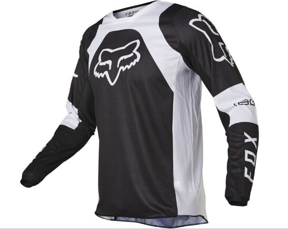 FOX LUX Motocross Jersey NEW Black white MX Fox dirt bike jersey ATV | eBay