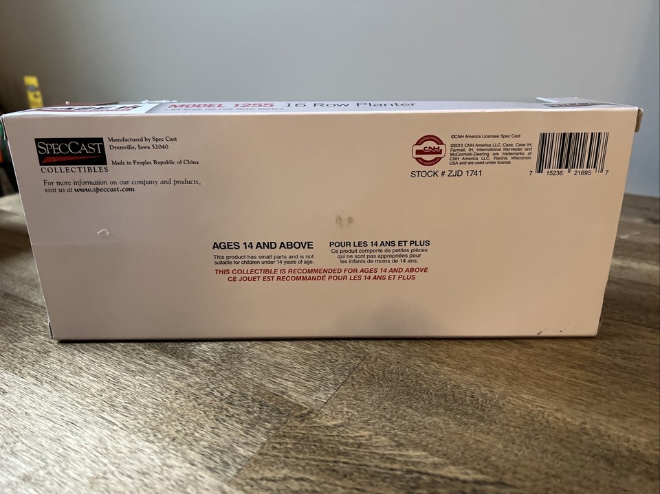 Rare Spec Cast 1/64 High Detail Case IH 1255 Early Riser 16 Row Planter ...