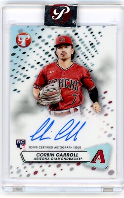 Corbin Carroll 2023 Topps Pristine Rookie Encased Auto Autograph ...