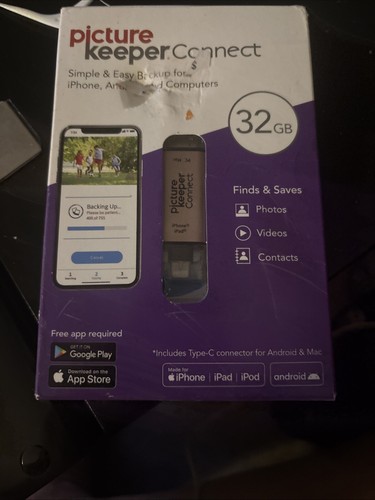 Picture Keeper Connect 32GB Photo Backup Drive iPhone Android Computer ...