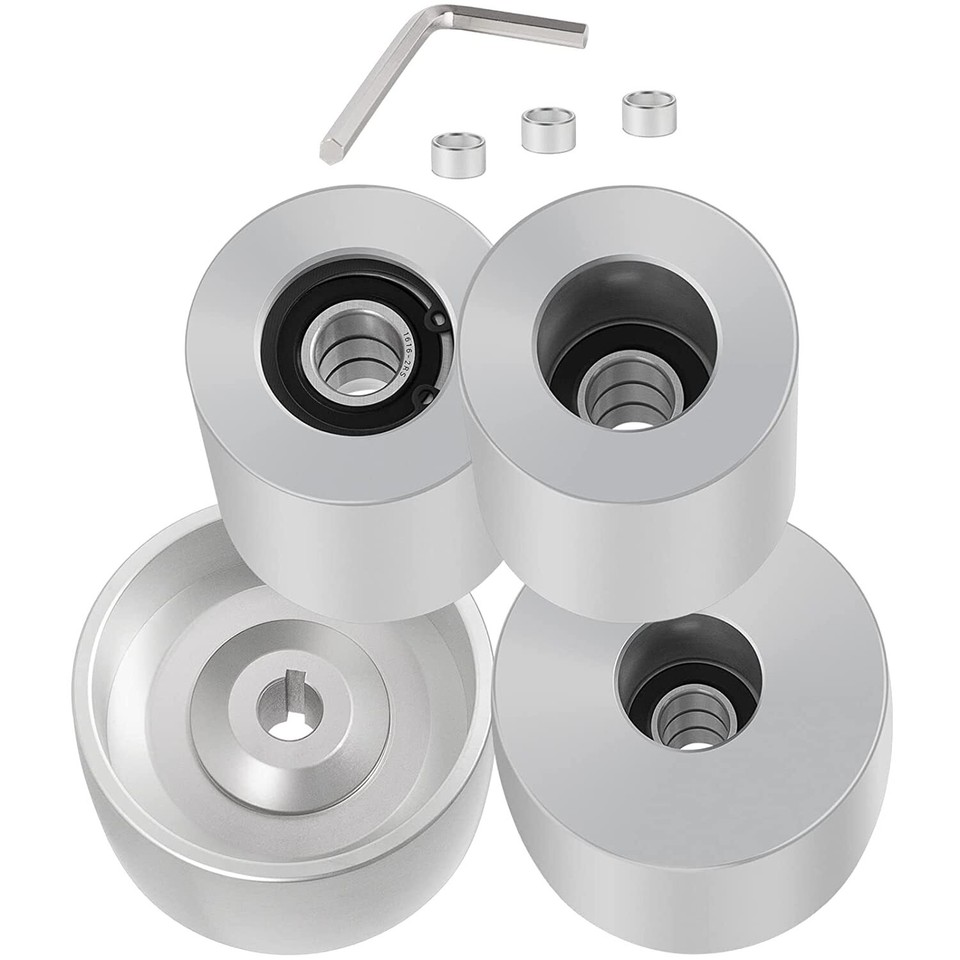 Belt Grinder 2x72 Wheels Tools Sets - 4" Drive Wheel 5/8" Bore 3" Track ...