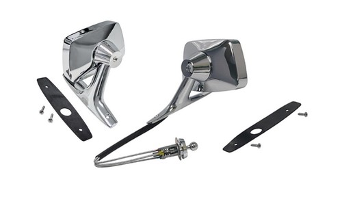 1967 1968 MERCURY COUGAR RX7 CHROME STEEL DOOR MIRRORS PAIR LH&RH | eBay