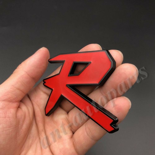 3D Metal R Racing Car Trunk Rear Fender Emblem Badge Decal Sticker Type ...
