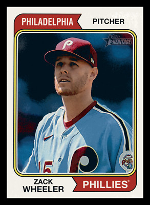 Zach Wheeler 2023 Topps Heritage #303 Philadelphia Phillies Centered ...