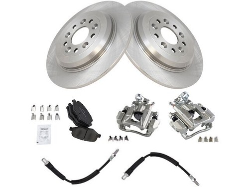 For 2010-2014 Ford Flex Brake Pad Rotor and Caliper Set Rear 46161FRRW ...
