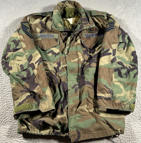 Vintage M-65 Field Jacket Small-Short Woodland Camo BDU Cold Weather W ...