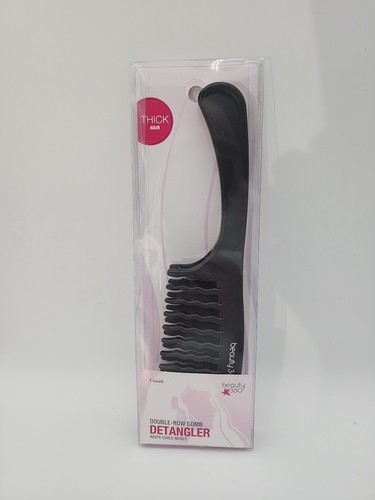 New Beauty 360 black double row DETANGLER COMB for thick hair | eBay