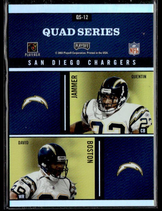 L49,847 - 2003 Absolute Quad Series #QS12 D. Brees/L. Tomlinson/Q ...