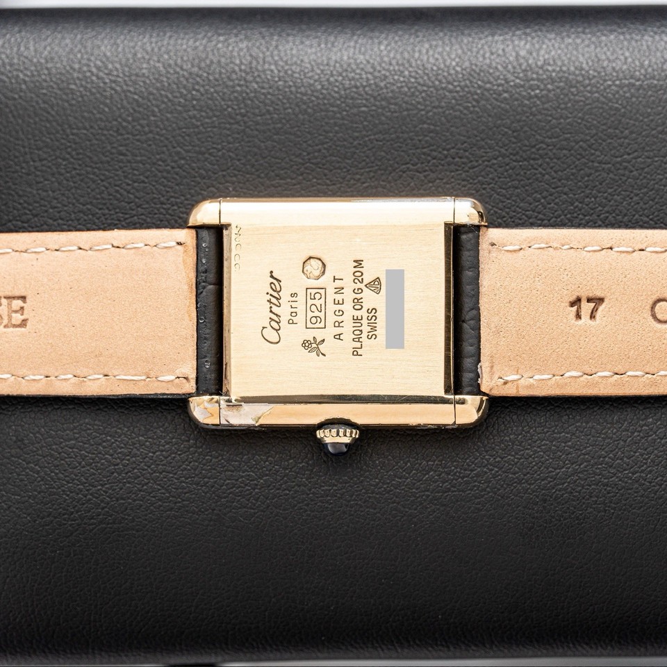 Cartier Must de Cartier 925 Factory Black Dial Watch Only | eBay