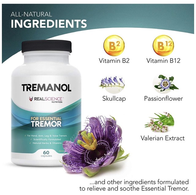 Tremanol #1 Natural Aid Essential Tremor Relief Hand Arm Leg Voice ...