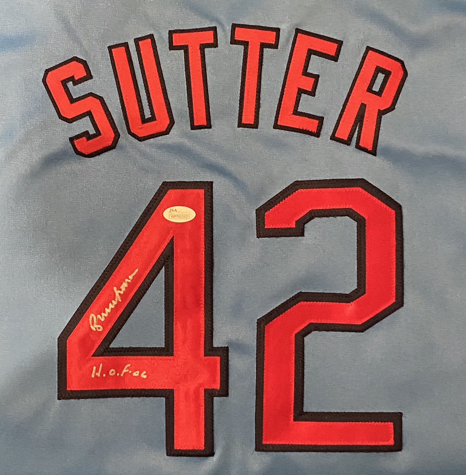 Bruce Sutter Autographed Signed Jersey JSA COA St. Louis Cardinals HOF ...