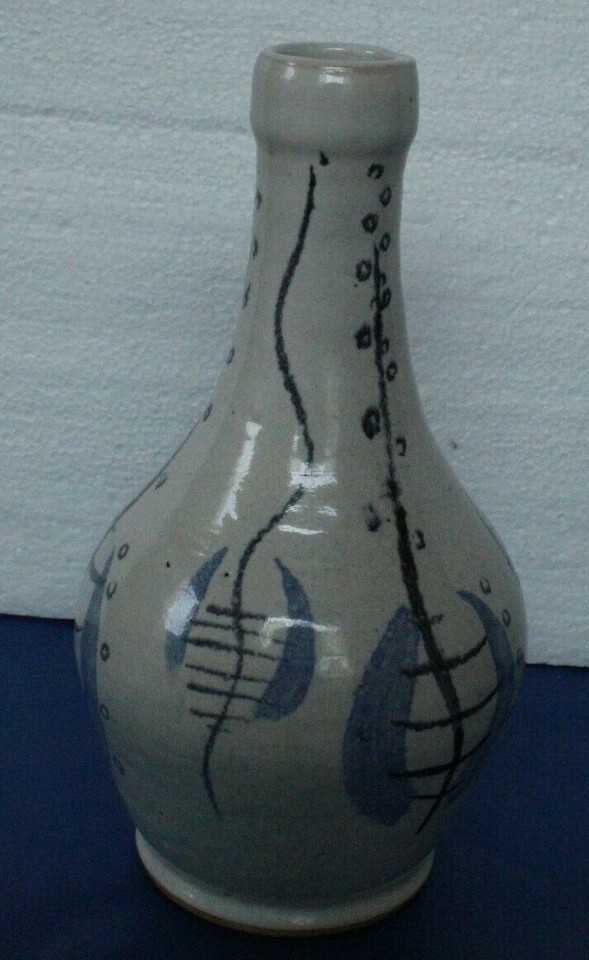 funky english studio pottery vase abstract design mid century modern ...