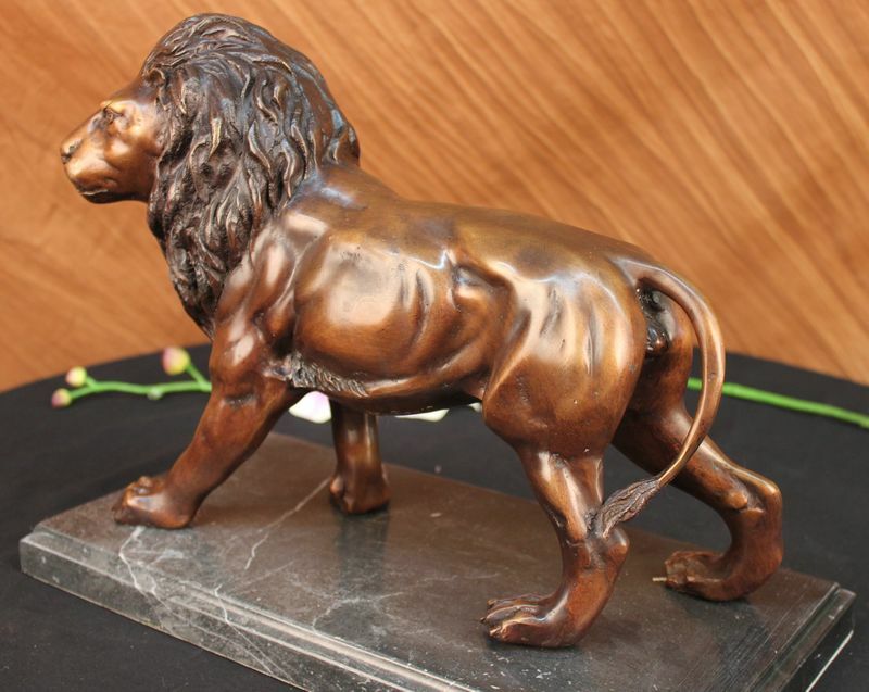 HotCast Bronze Hunting Lion Puma Lioness Jungle Safari Statue Sculpture ...