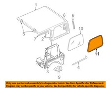 Jeep CHRYSLER OEM 97-06 Wrangler Windshield-Inner Molding 55176430AE ...