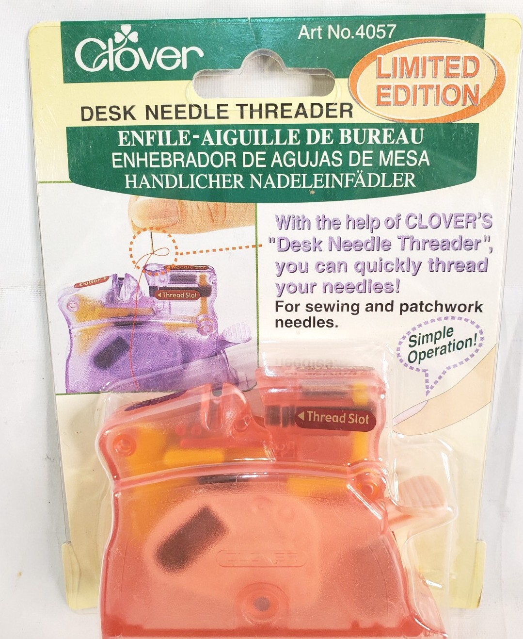Clover 4057 Desk Needle Threader Pastel Colors for sale online | eBay