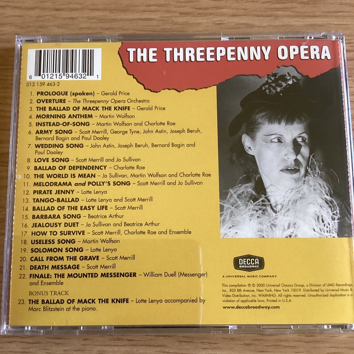 Threepenny Opera Soundtrack