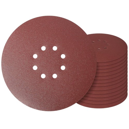 9In x 10PCS 8 Hole Sanding Disc 180 Grit Hook and Loop Sandpaper ...