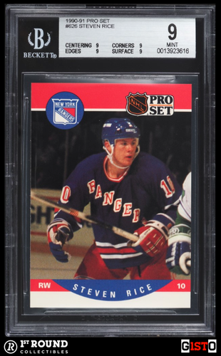 POP 1: Steven Rice RC BGS 9: 1990-91 Pro Set Rookie Card Gisto | eBay