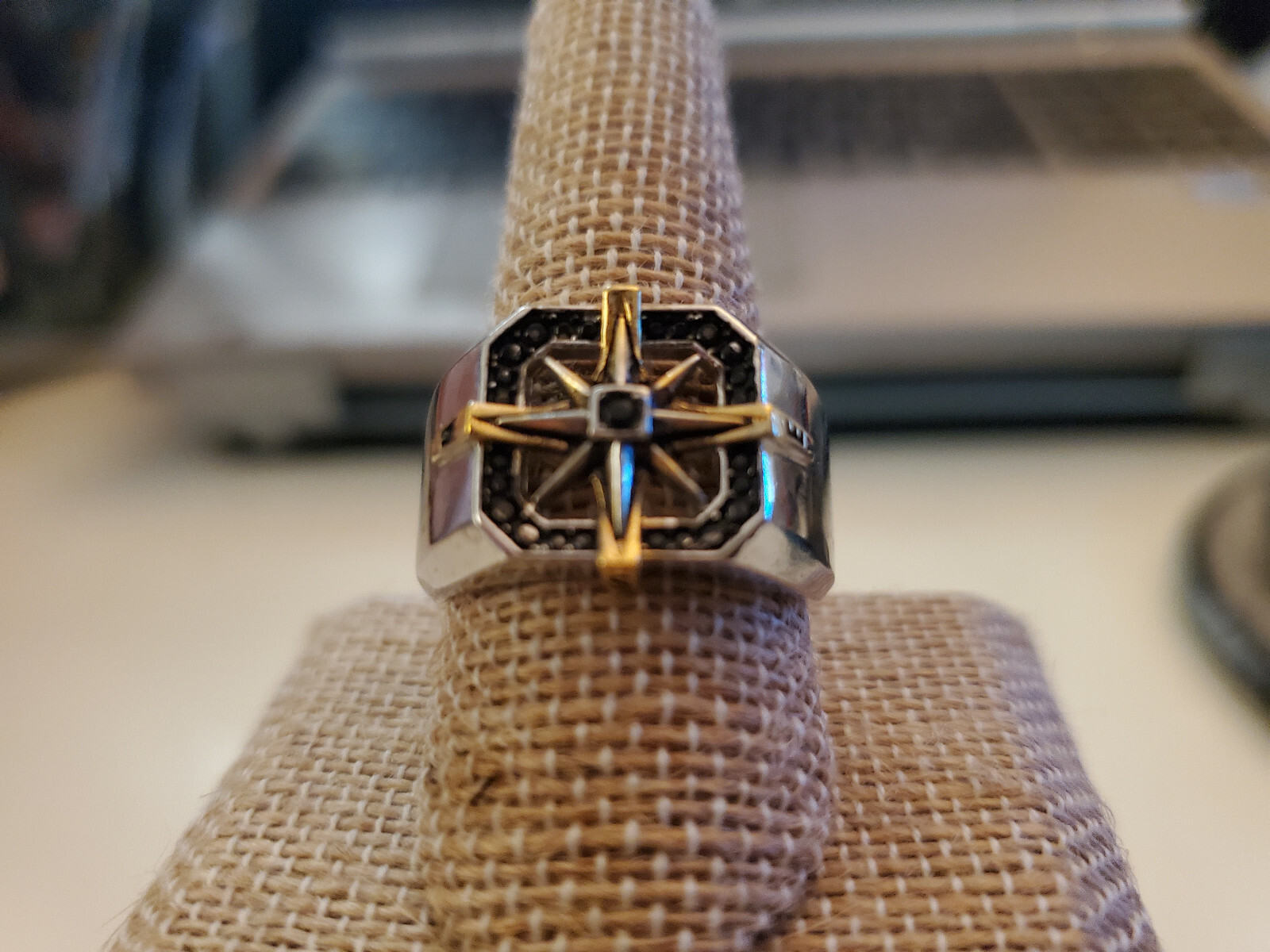 Brand New Men's Two-Tone Nautical Axis Compass Ring Size 9 - Free ...