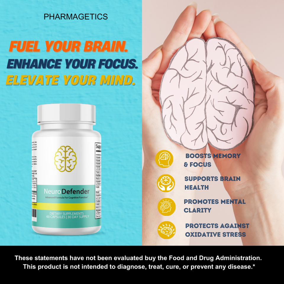 Neuro Defender Cognitive Pills for Enhanced Memory & Brain Support - 6 ...