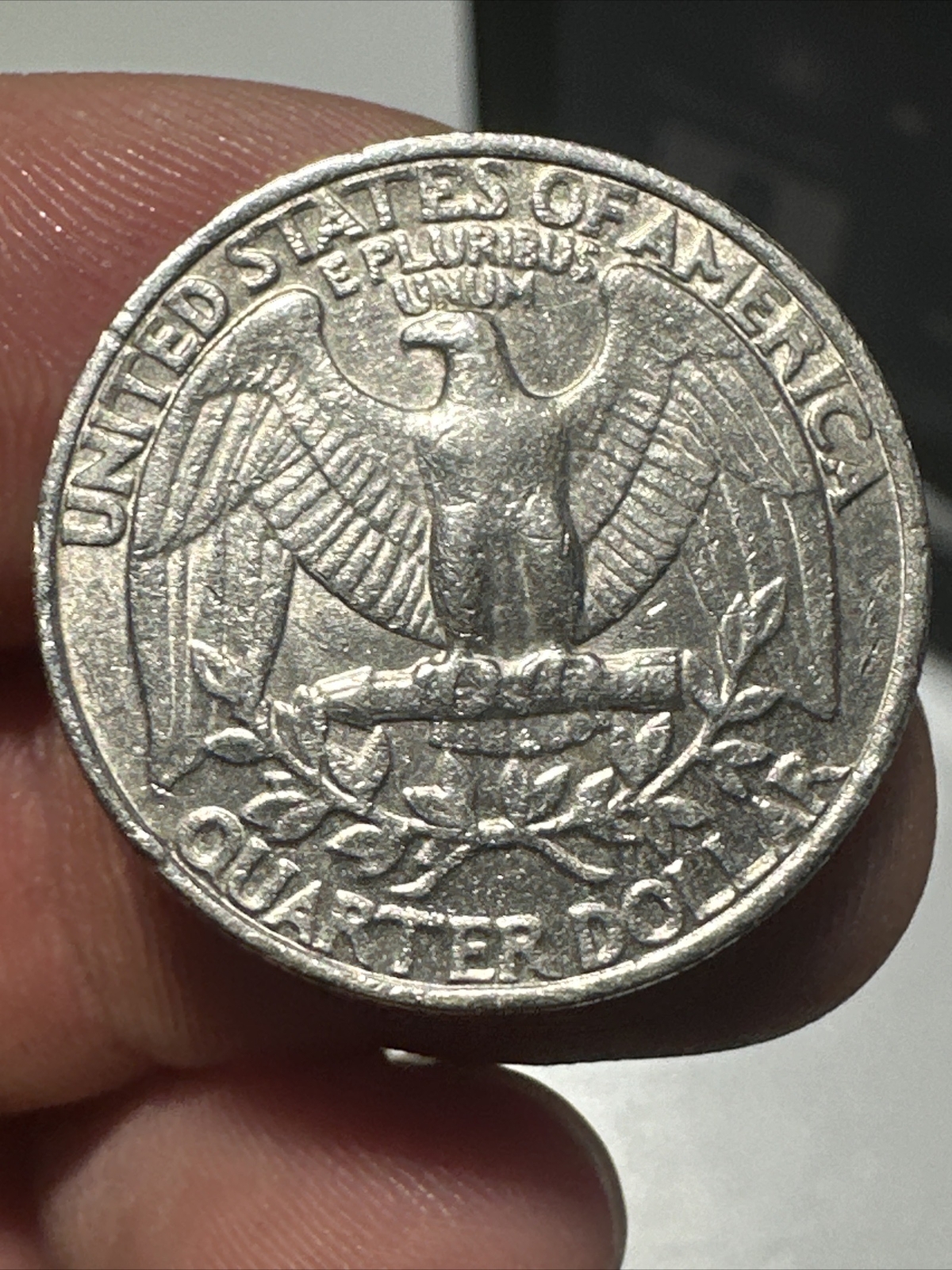 1985 Quarter Dollar P Washington Coin Great Condition Error On In God ...