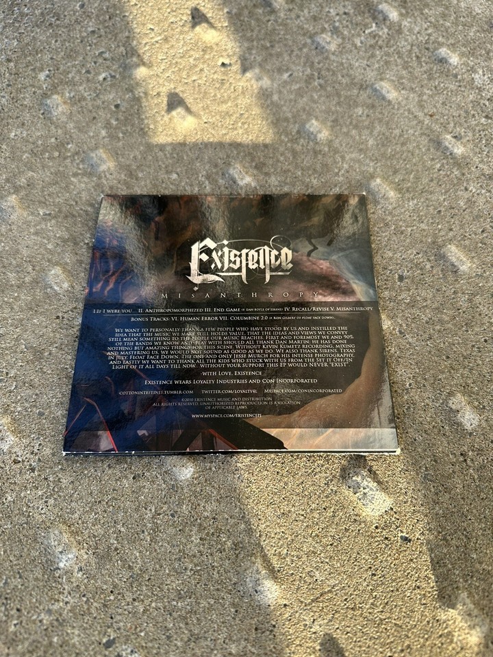 Existence- Misanthropy CD Float Face Down Elysia Rose Funeral I Declare ...
