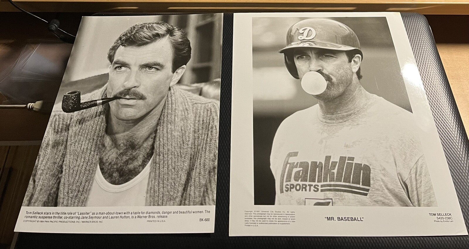 Tom Selleck Movie 8x10 Original Press Photo B & W Lot - Mr. Baseball ...